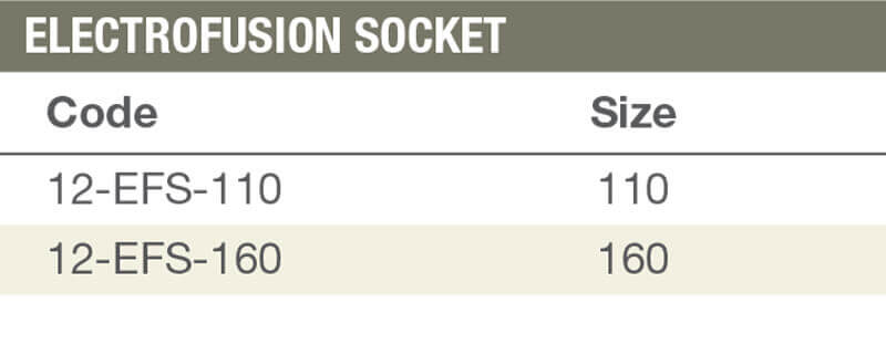 ELECTROFUSION SOCKET - Azeeta Pipe - Thermoplastic piping system